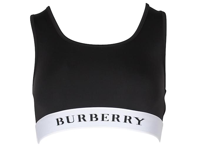 Burberry Logo Crop Top in Black Polyamide ref.757375 - Joli Closet