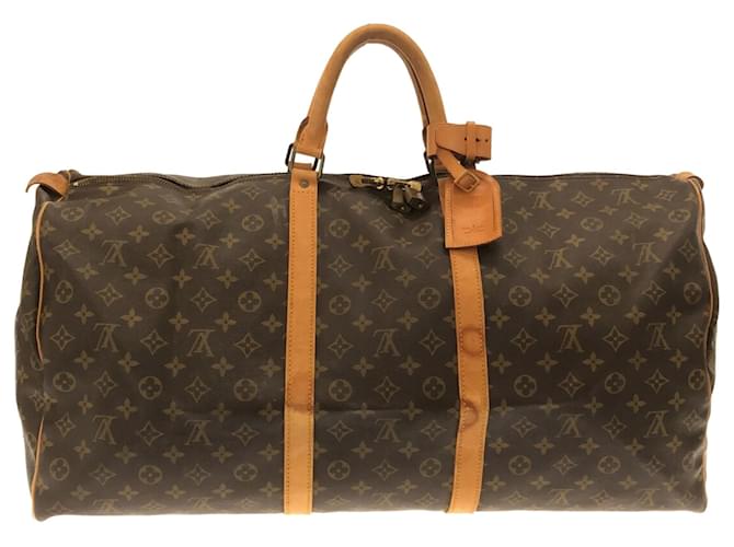 Louis Vuitton Brown Monogram Keepall 60 Cloth ref.762657 - Joli Closet