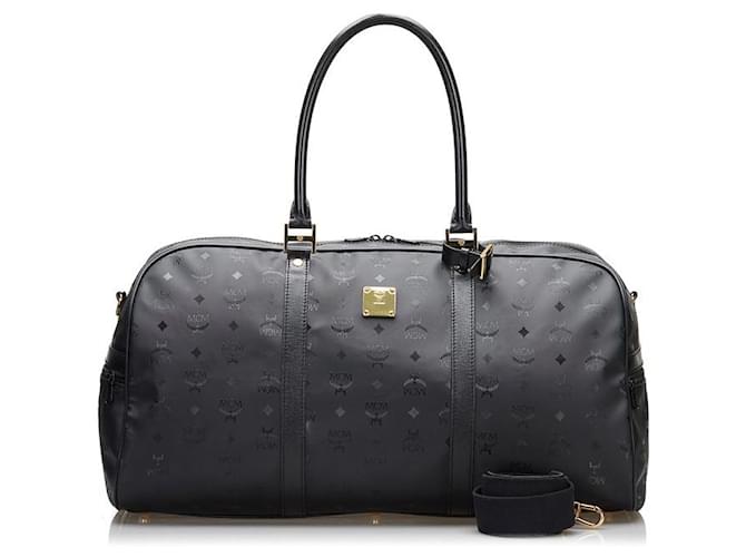 MCM Visetos Canvas Weekender Bag Black ref.765920 - Joli Closet