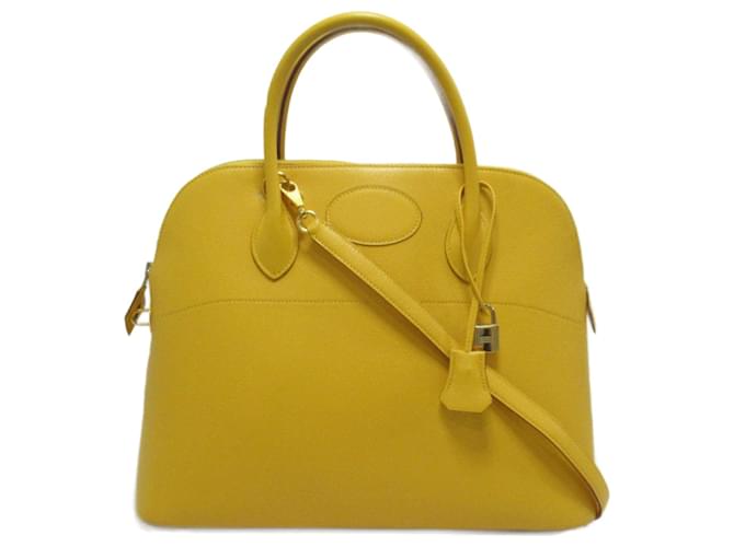 Hermès Epsom Bolide 37 Yellow Pony-style calfskin ref.767056 - Joli Closet