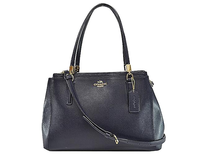 Coach Navy blue Leather ref.767157 - Joli Closet