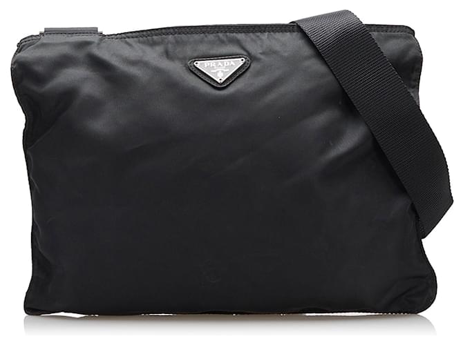 Prada Black Tessuto Crossbody Nylon Cloth ref.767372 - Joli Closet