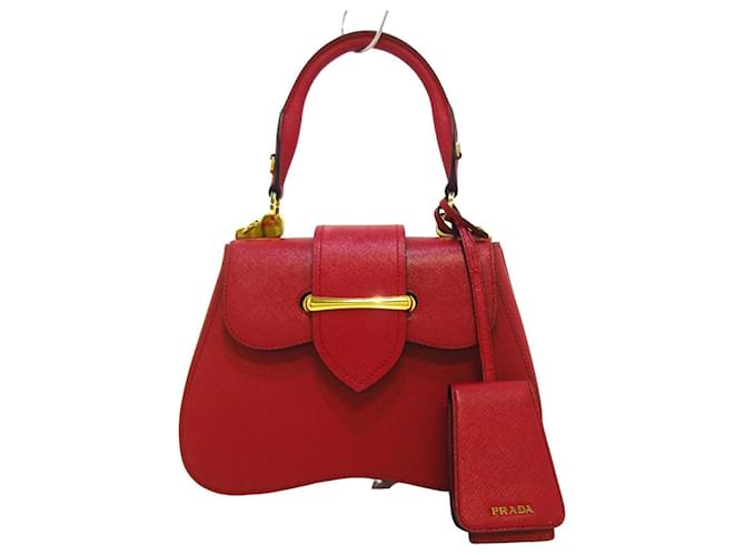Prada Sidney Red Leather ref.769711 - Joli Closet