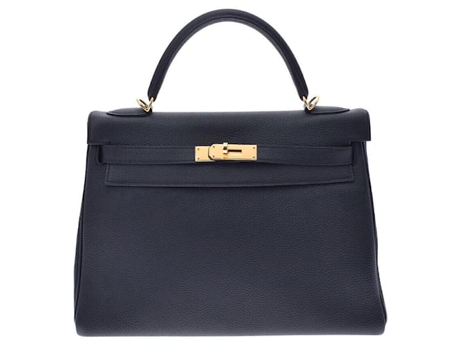 Hermès Kelly 32 Black Leather ref.770685 - Joli Closet