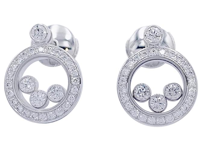 Chopard earrings, "Happy Diamonds" in white gold, diamants. ref.776690 ...