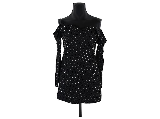 Self portrait Selbstportraitkleid 36 Schwarz Viskose ref.779284 - Joli ...