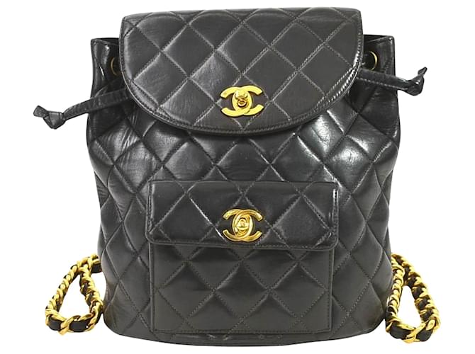Chanel Matelassé Black Leather ref.782462 - Joli Closet