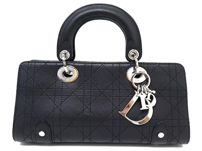 Christian Dior NEUF SAC A MAIN DIOR LADY DIOR EAST WEST CANNAGE LEATHER ...