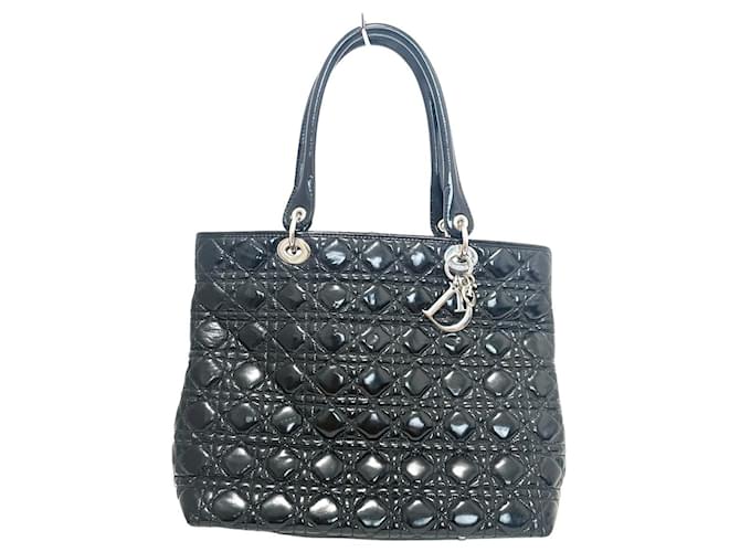 Dior Cannage stitch Black Patent leather ref.784915 - Joli Closet