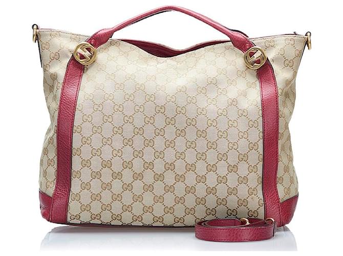 Gucci GG Canvas Miss GG Handbag Beige Cloth ref.785542 - Joli Closet