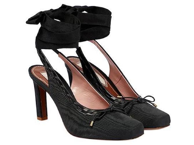 Zimmermann Ballerine noire à bout biseauté 85 Cuir ref.785853 - Joli Closet