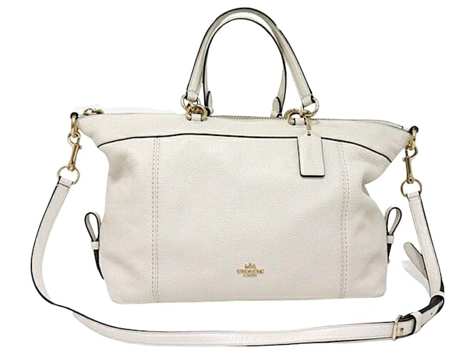 Coach White Leather ref.786363 - Joli Closet