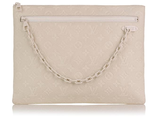 Louis Vuitton White Taurillon Monogram Solar Ray A4 Leather Pony-style ...