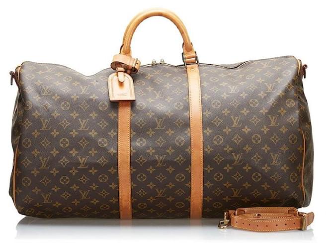 Louis Vuitton Monogram Keepall Bandouliere 60 Brown Cloth ref.788360 - Joli Closet
