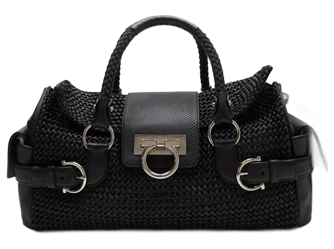 Salvatore Ferragamo Gancini Black Synthetic ref.790351 - Joli Closet