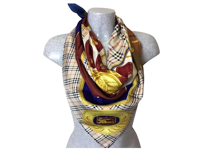 Burberry - 90 x 90 CM - 100% soie Multiple colors Silk ref.791104 ...