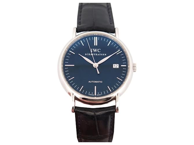 MONTRE IWC PORTOFINO AUTOMATIQUE IW356518 ACIER PALLADIE 40 MM STEEL ...