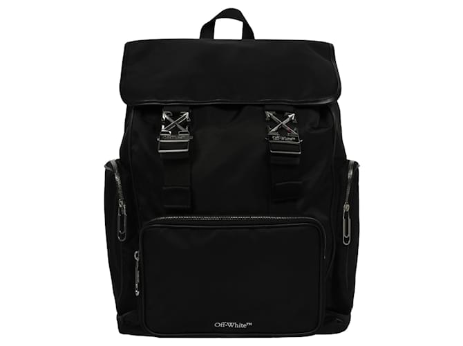 Off White Off-White Logo Detailed Nylon Backpack Black ref.796635 ...