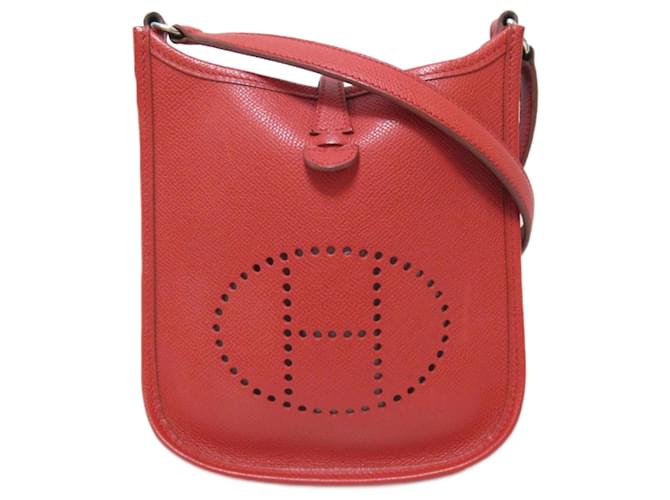 Hermès Epsom Evelyne TPM Red Leather Pony-style calfskin ref.798284 ...