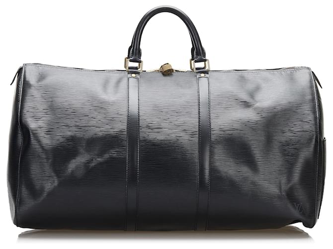 Louis Vuitton Black Epi Keepall 55 Leather ref.798363 - Joli Closet