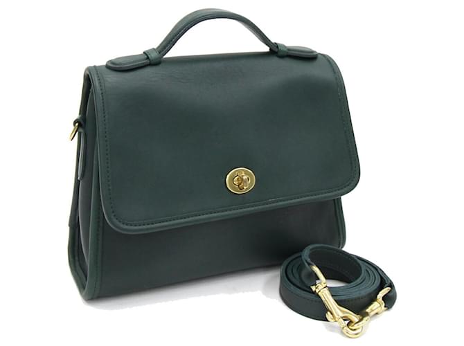 Coach Green Leather ref.798789 - Joli Closet