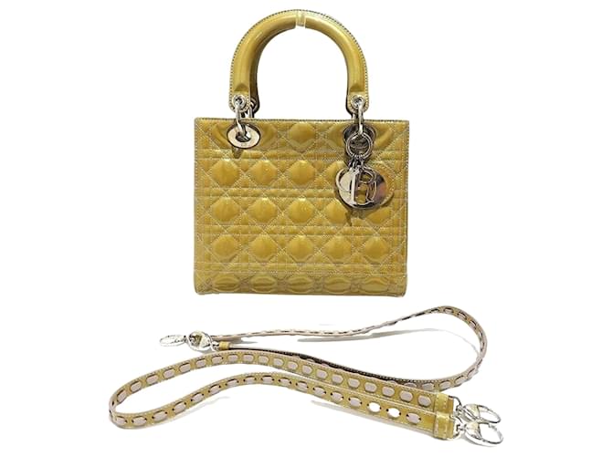 Dior Lady Dior Yellow Leather ref.800458 - Joli Closet