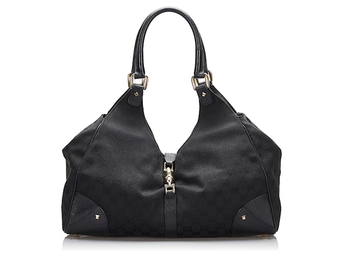Gucci Black GG Canvas Nailhead Jackie Cloth Cloth ref.800958 - Joli Closet