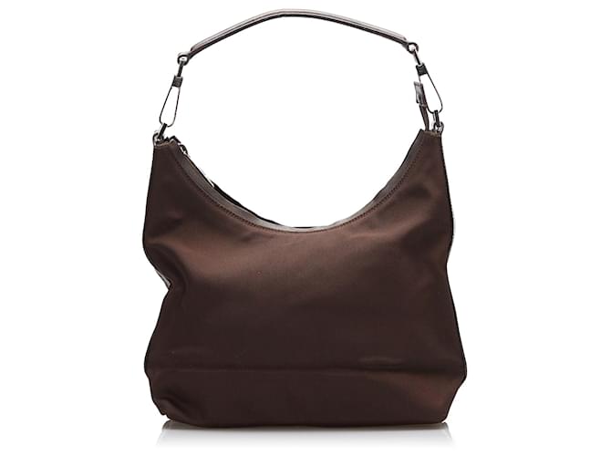 Gucci Brown Canvas Shoulder Bag Dark brown Cloth Cloth ref.801549 ...