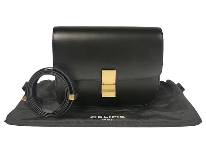 Classic Box Céline Celine Classic Medium Black Box Calfskin (Sold ...