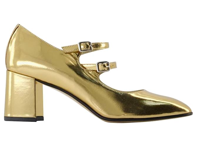 Alice Pumps - Carel - Specchio Gold - Leather Metallic ref.803520 ...