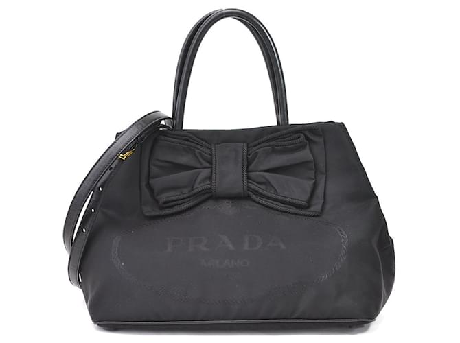 Prada Ribbon Black Synthetic ref.804128 - Joli Closet