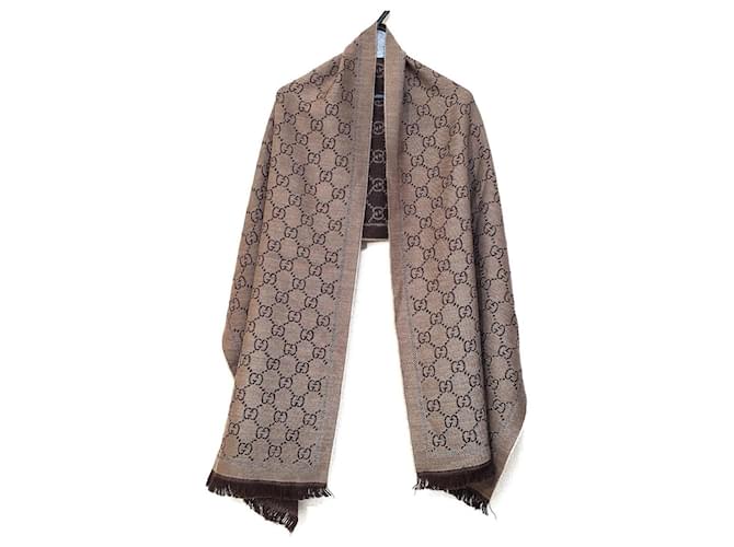 Gucci GG pattern Beige Wool ref.806828 - Joli Closet