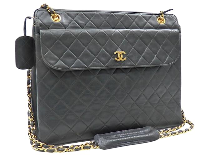 Chanel Matelassé Black Leather ref.808728 - Joli Closet