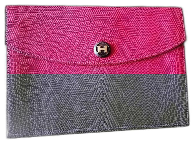 Rio Hermès Clutch bags Red Exotic leather ref.817508 - Joli Closet