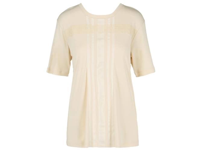 Bottega Veneta Short Sleeve Silk T-Shirt Beige ref.820005 - Joli Closet