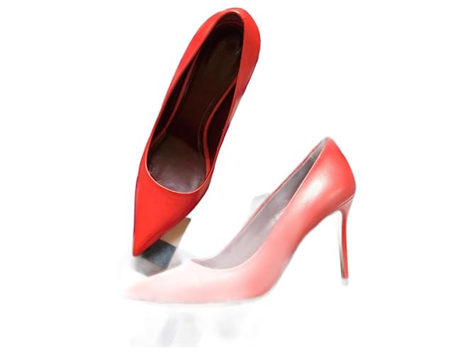 Céline CELINE Heels T.eu 39 Leather Red ref.824493 - Joli Closet