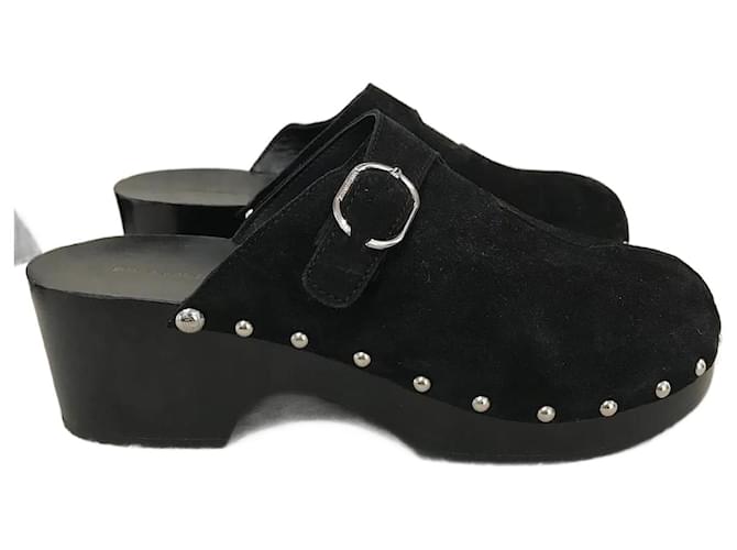 PACO RABANNE Mules & clogs T.eu 40 Suede Black ref.827516 - Joli Closet