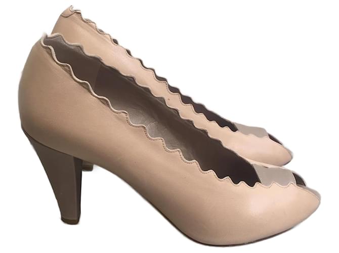 Chloé CHLOE Heels T.EU 38 Leather Beige ref.827972 - Joli Closet