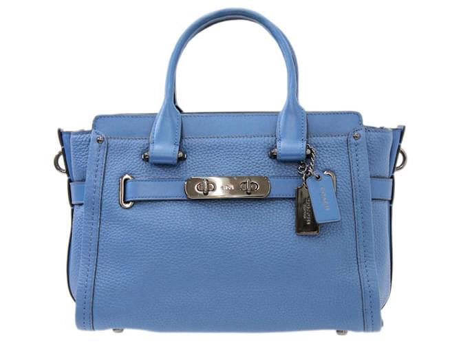 COACH SWAGGER Blue Leather ref.832736 - Joli Closet