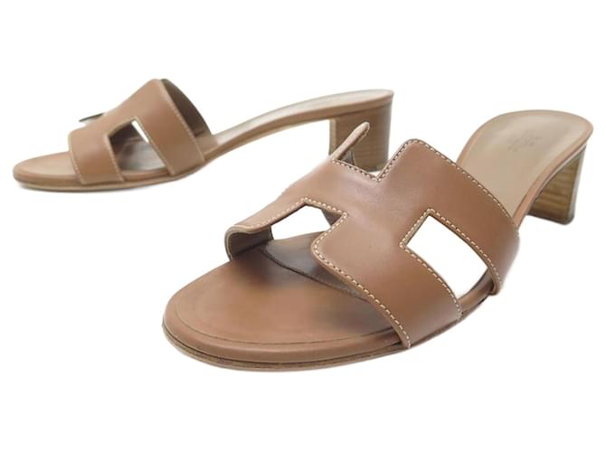 Hermès CHAUSSURES HERMES MULES A TALONS OASIS H071002Z 40 CUIR EPSOM ...