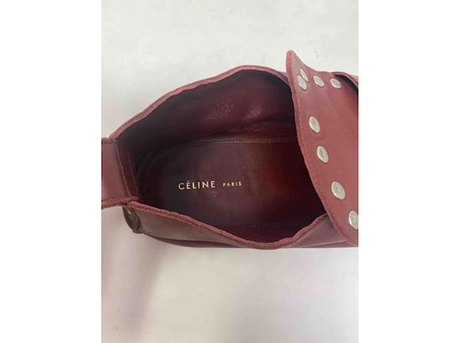 Céline CELINE Flats T.eu 36 Leather Dark red ref.838133 - Joli Closet