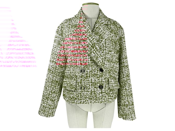 Sandro Vestes Tweed Rouge ref.843036 - Joli Closet