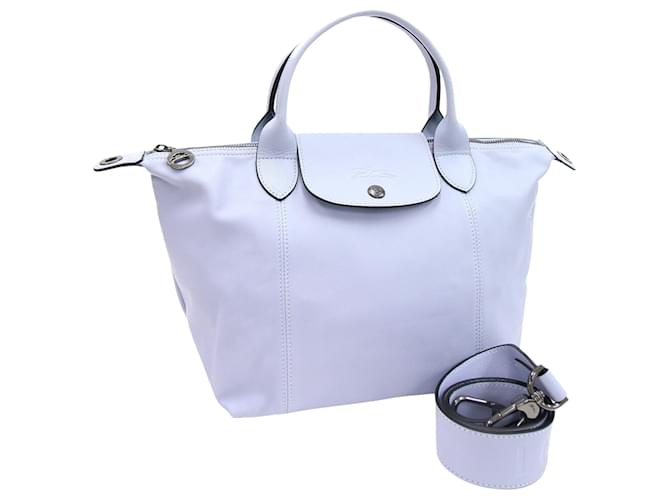 Longchamp Le Pliage Light blue Leather ref.845886 - Joli Closet