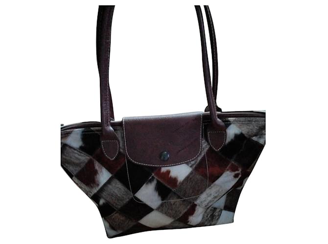 Pliage Longchamp beach Multiple colors Leather Cloth ref.846640 - Joli ...