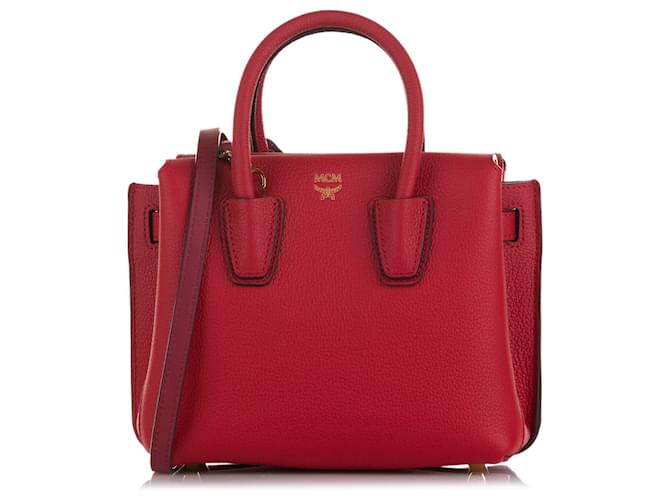 MCM Red Milla Leather Pony-style calfskin ref.853682 - Joli Closet