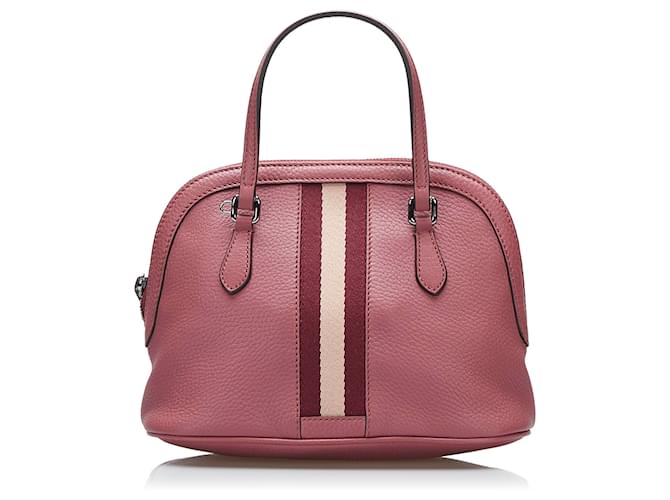 Gucci Pink Web Dome Leather Pony-style calfskin ref.853710 - Joli Closet