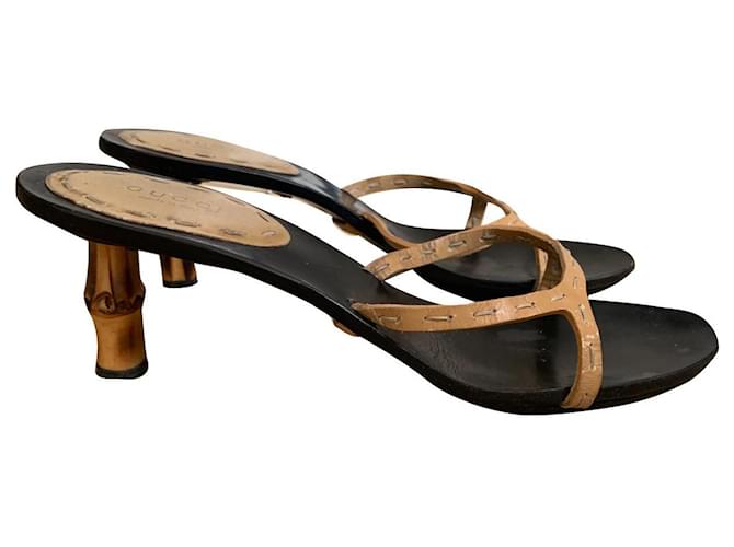 Gucci Talons Cuir Beige ref.857839 - Joli Closet