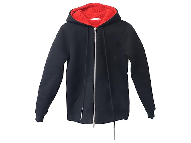 Givenchy Zipper Front Hooded Jacket in Black Polyester ref.861545 ...