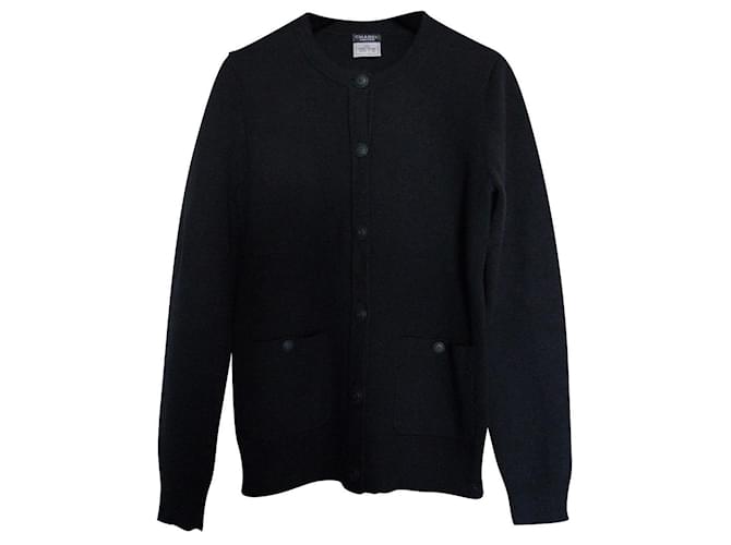 Cambon Black Chanel Cardigan Cotton Wool ref.861636 - Joli Closet