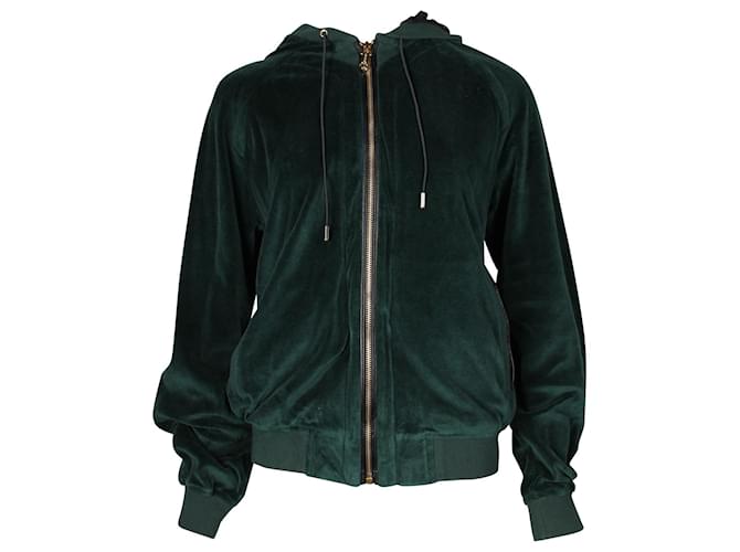 Versace Medusa Logo Zip Up Hoodie in Green Velvet ref.862257 - Joli Closet